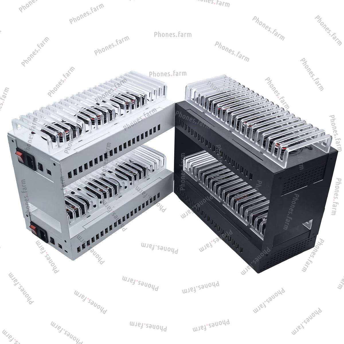 20 USB Ports Phone Farm Holder Charging HUB phone bot farm Box Setup ...